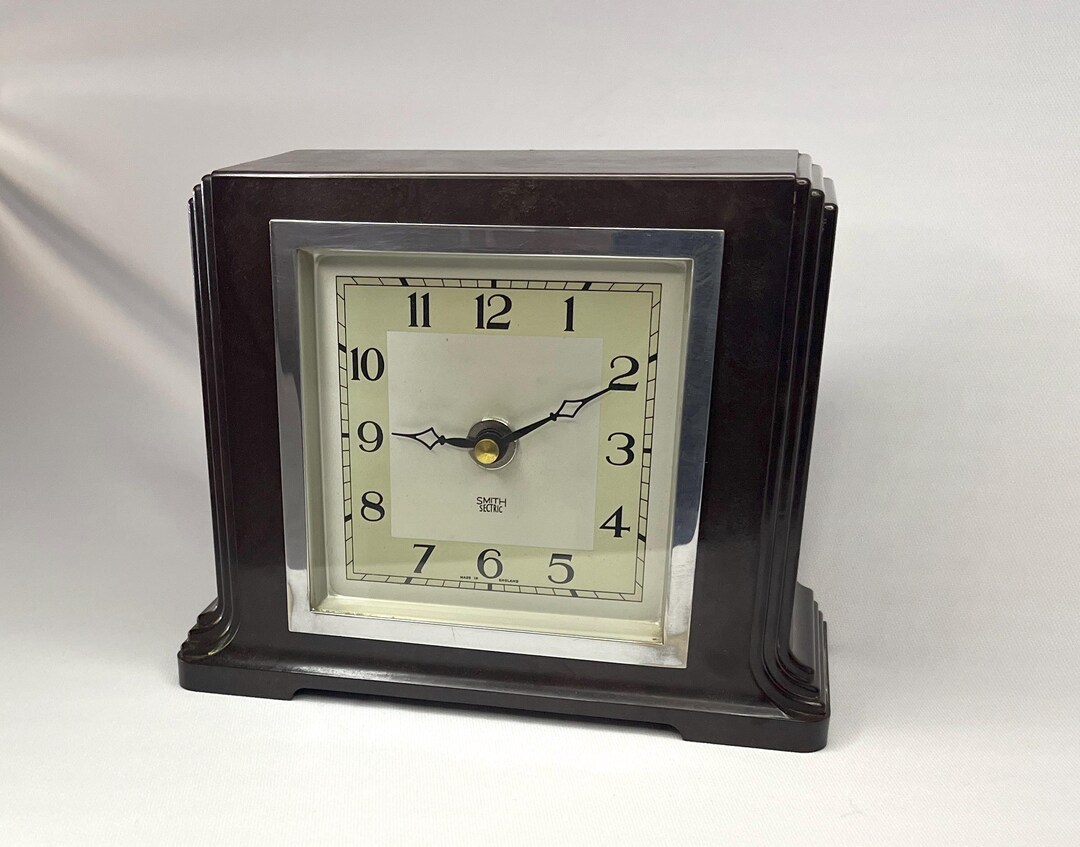 Vintage Clock, Smiths, Art Deco, Mantel Clock, Bakelite, 1930s, 1940s ...