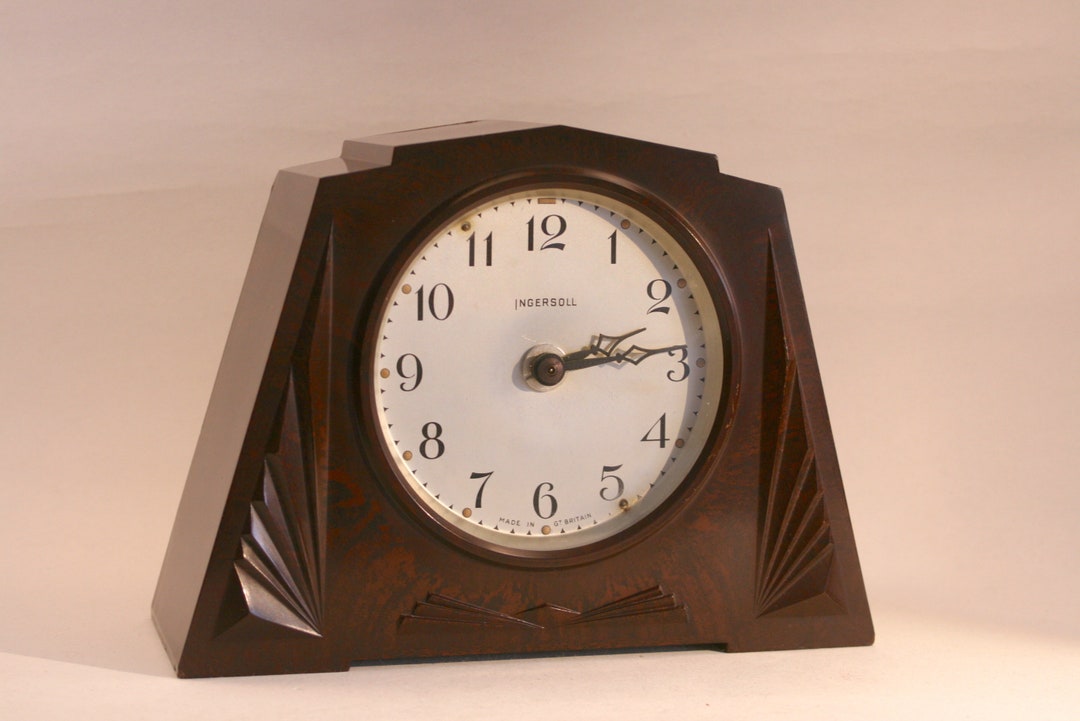 Ingersoll Art Deco Mantel Clock, Bakelite, 30s / 40s - Etsy UK