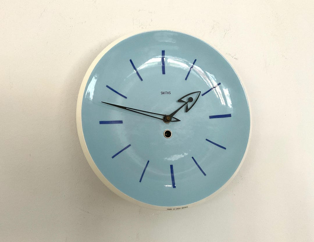 Vintage Clock, Wall Clock, 1950s, 1960s, Ceramic, Like New - Etsy