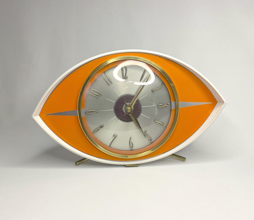 Vintage Clock, Metamec, Mantel Clock, 1960s, Rare, Orange - Etsy