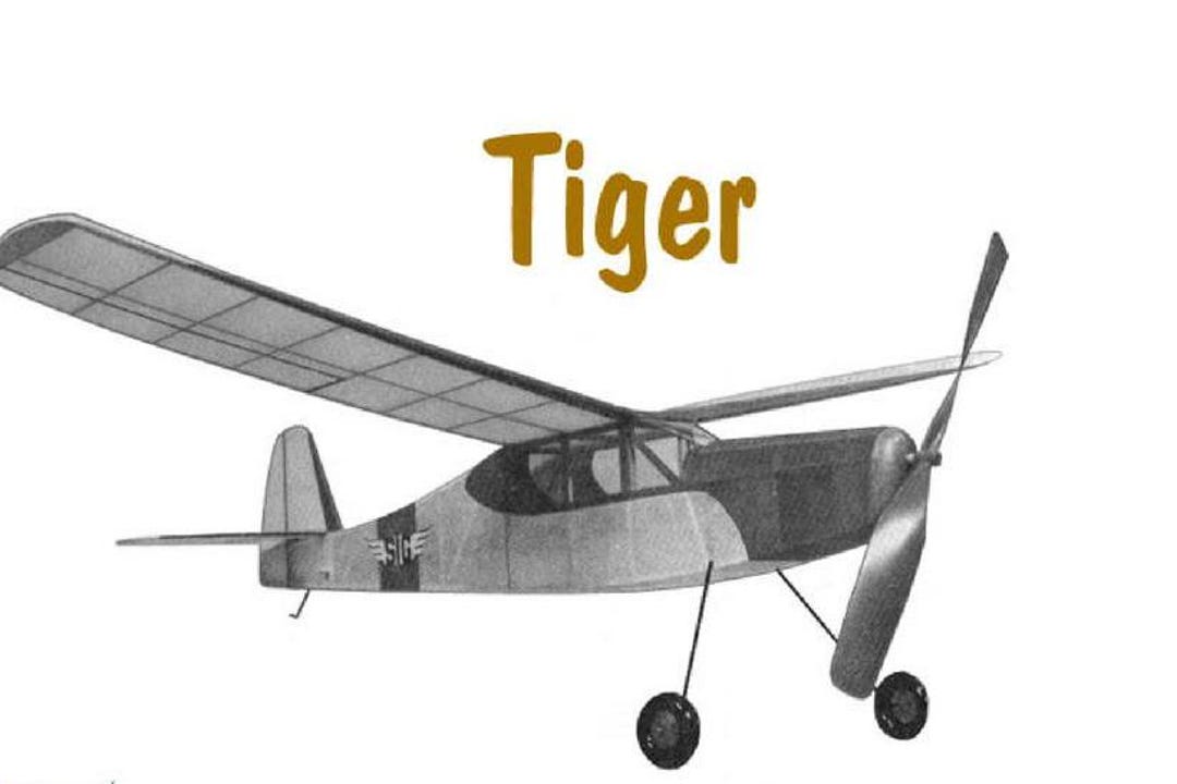 VINTAGE SIG TIGER Kit/free Flight/rubber Band/plane/model/fun Fly/hand ...
