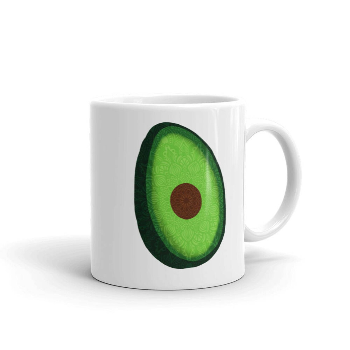 Avocado Mug - Zentangle Mandala Gift Themed Funny Avo Coffee Ceramic ...