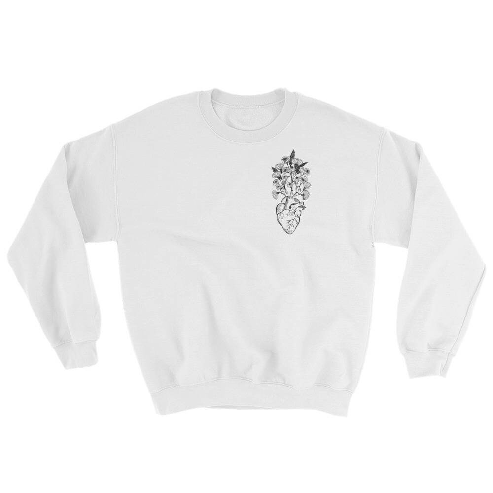 Minimalist Anatomic Heart Sweatshirt Cardio Floral Science Sweater Gift ...