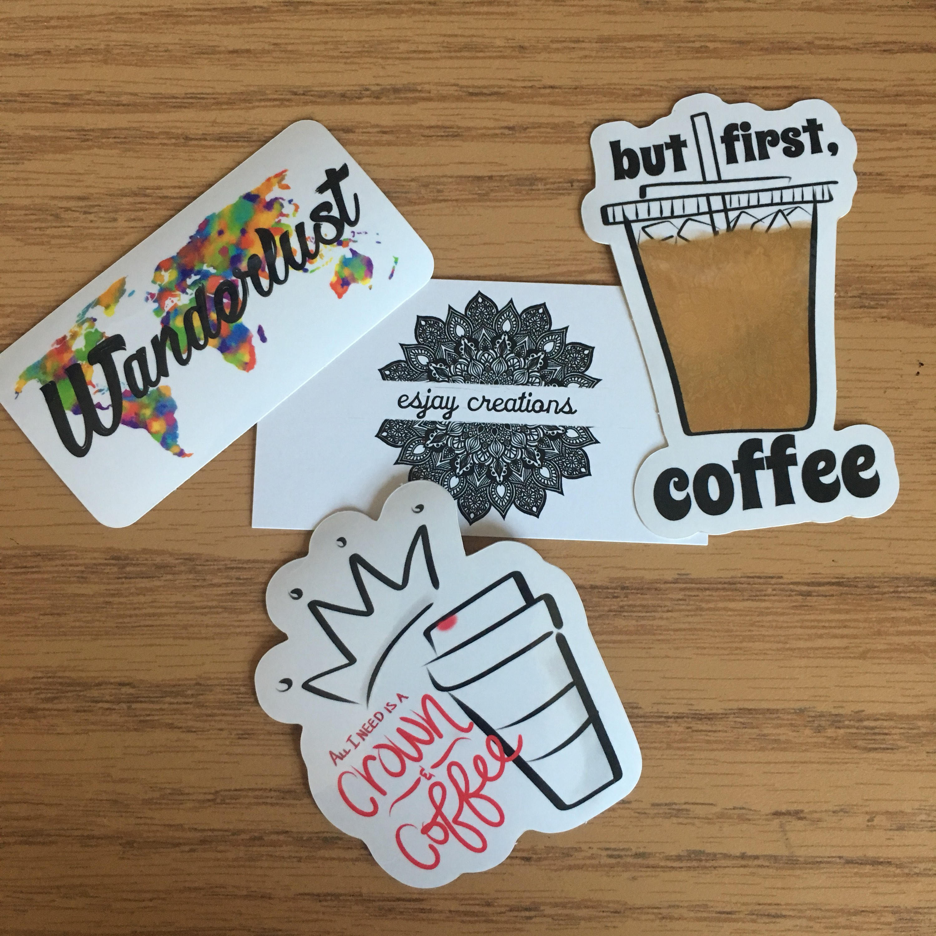 But First Coffee - Waterproof Laptop Sticker Bottle Decal Iced Coffee ...