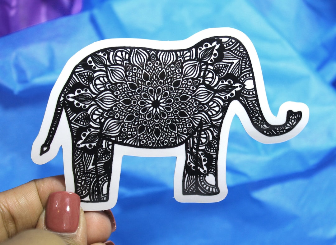 Elephant Waterproof Laptop Sticker Decal - Etsy