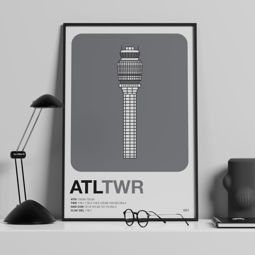 ATL | TWR Series 001 | Minimalist Poster Print - Etsy