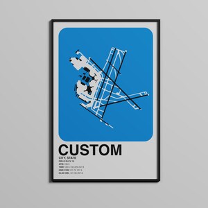 Custom Airport - Aviation Poster Series - Etsy