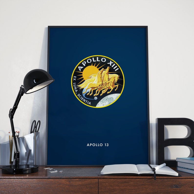 Apollo 13 Mission Patch Minimalist Poster NASA - Etsy