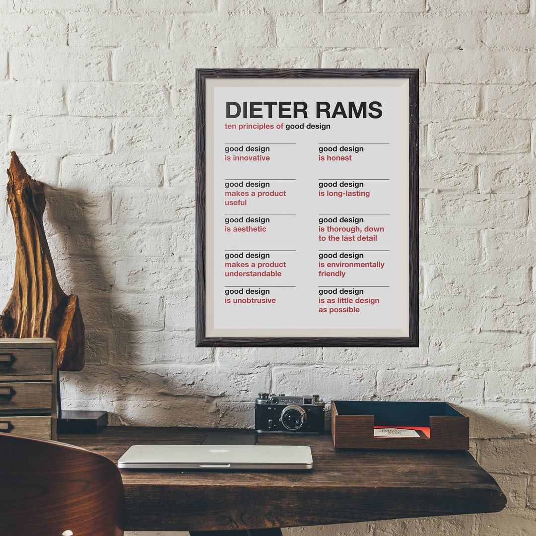 Dieter Rams Ten Principles of Good Design Minimalist Poster - Etsy