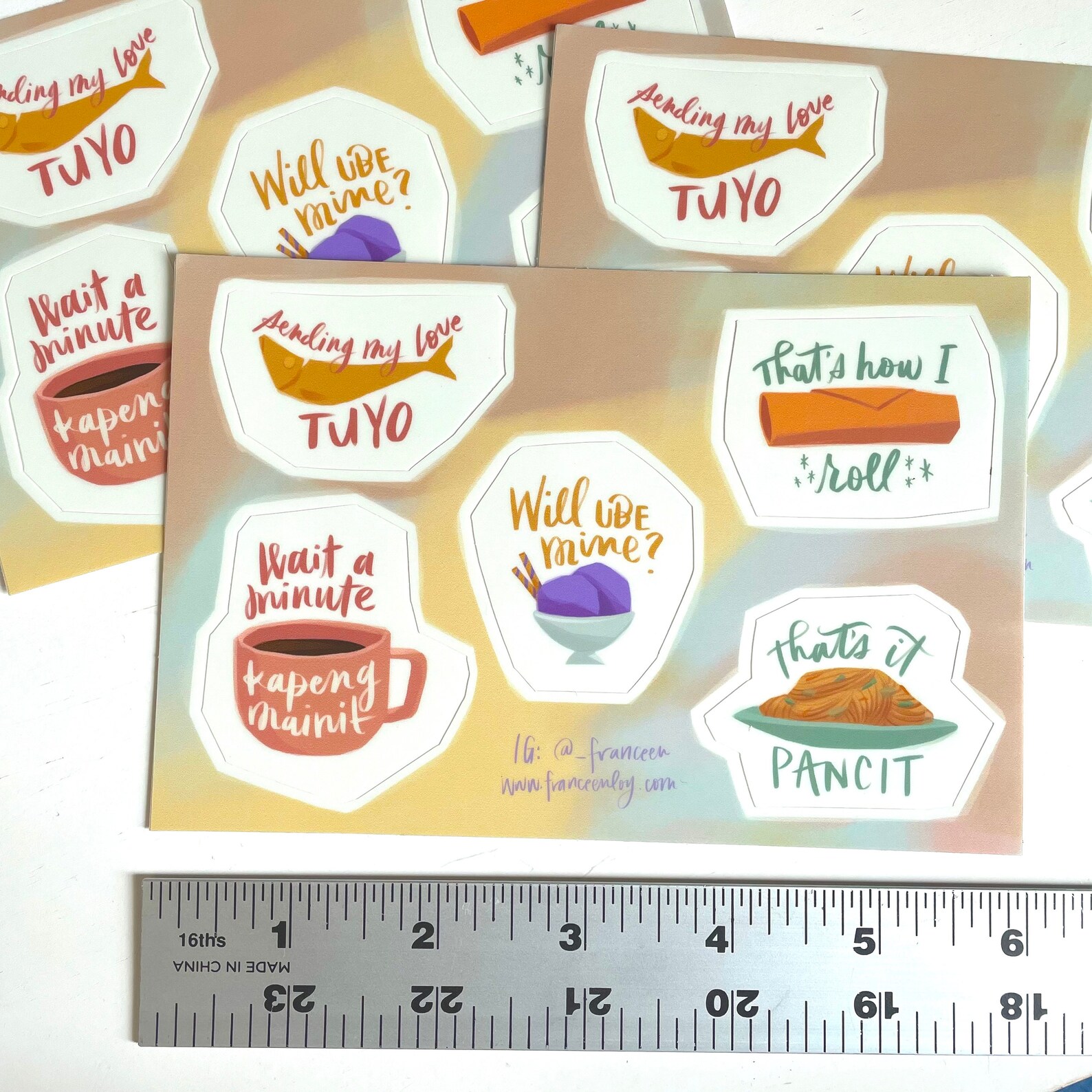 Filipino Food Puns - Sticker Sheet - Etsy