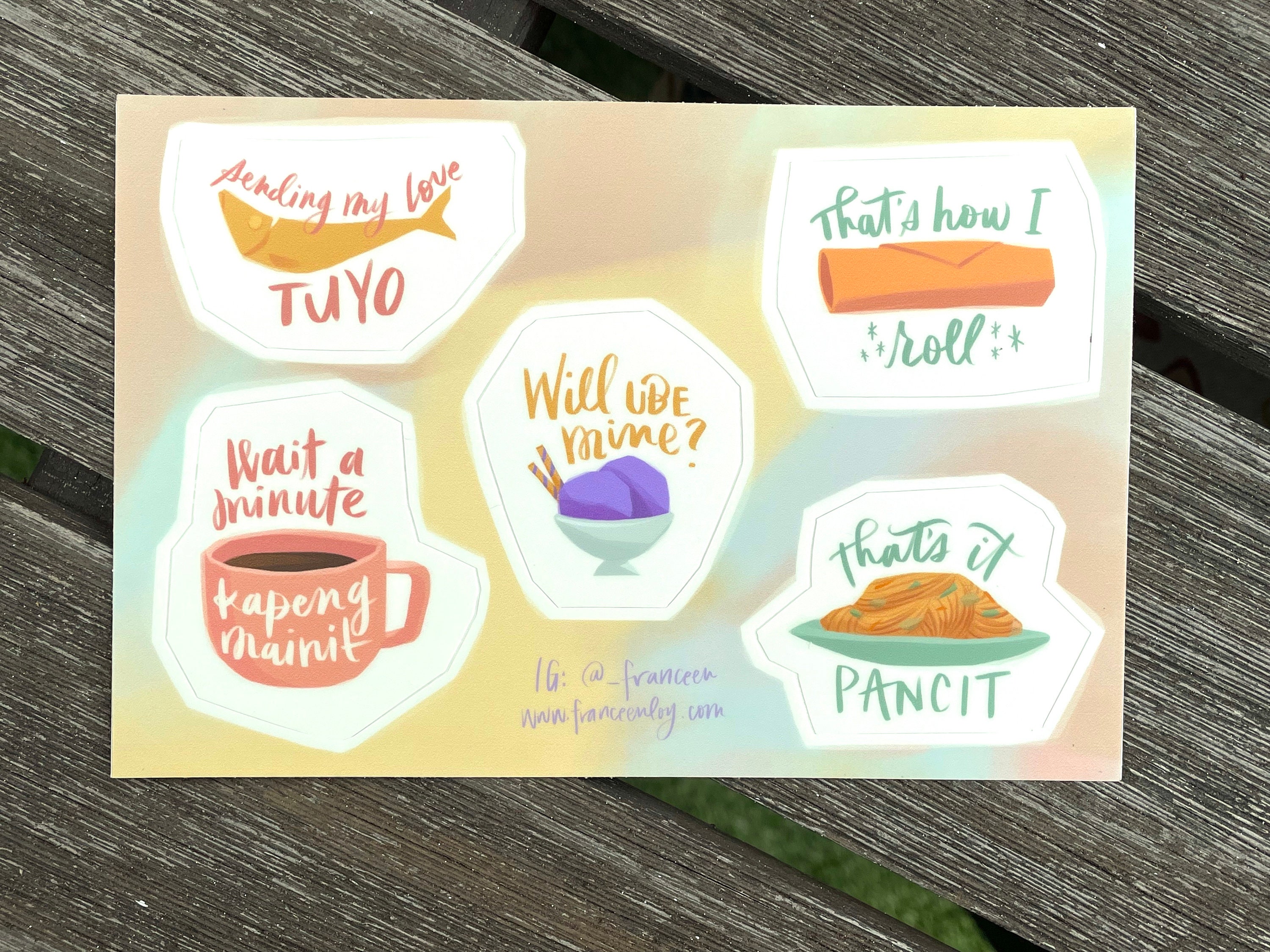 Filipino Food Puns Sticker Sheet - Etsy