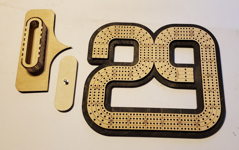 29 Hand Cribbage Board With Removable Peg Holder - Etsy