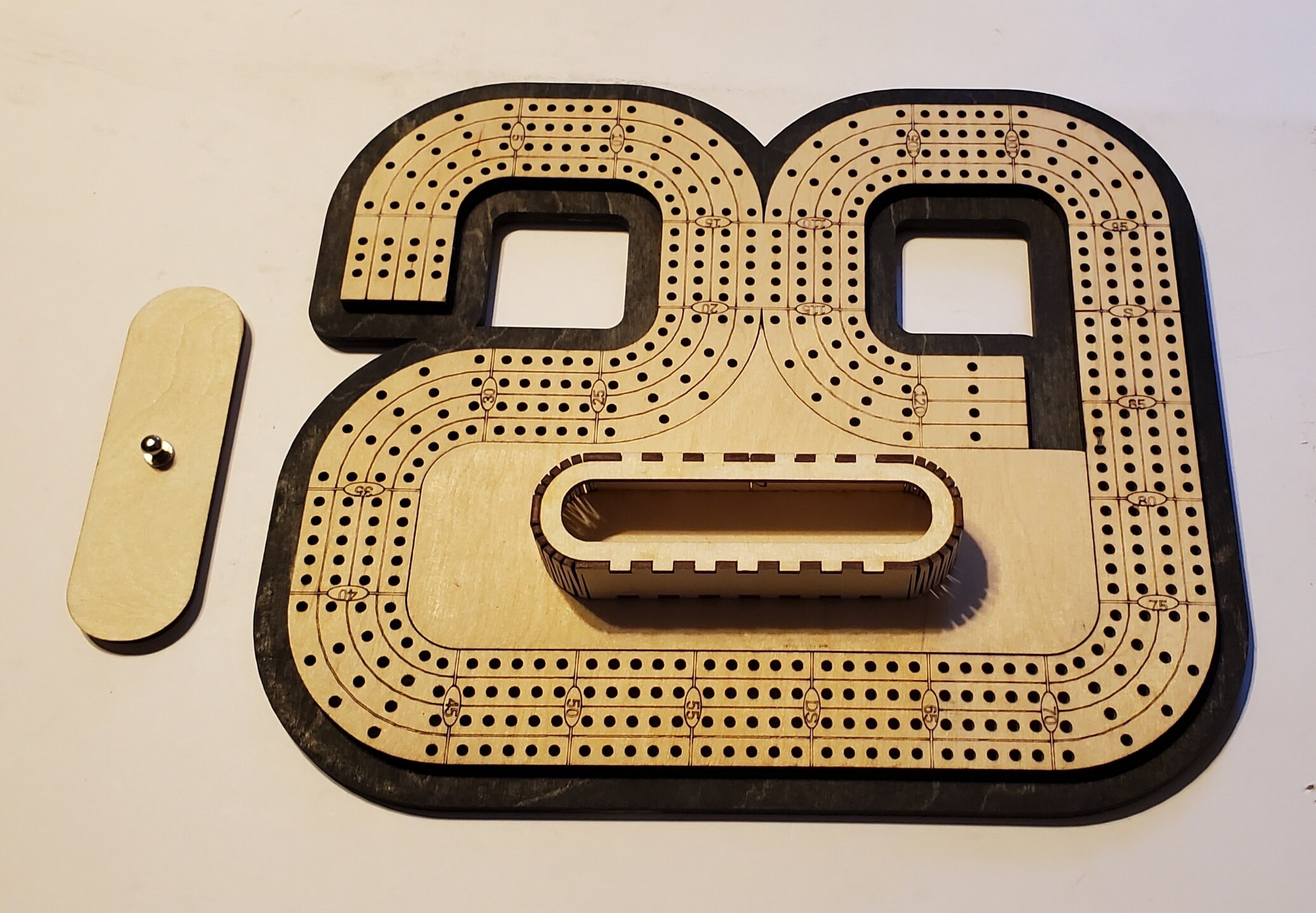 29 Hand Cribbage Board With Removable Peg Holder - Etsy