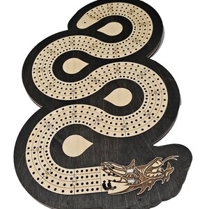 Dragon Cribbage Board With 4 Lanes and Peg Storage - Etsy