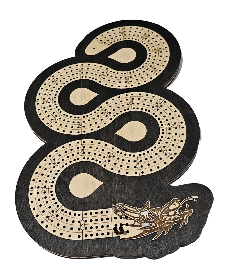Dragon Cribbage Board With 4 Lanes and Peg Storage - Etsy