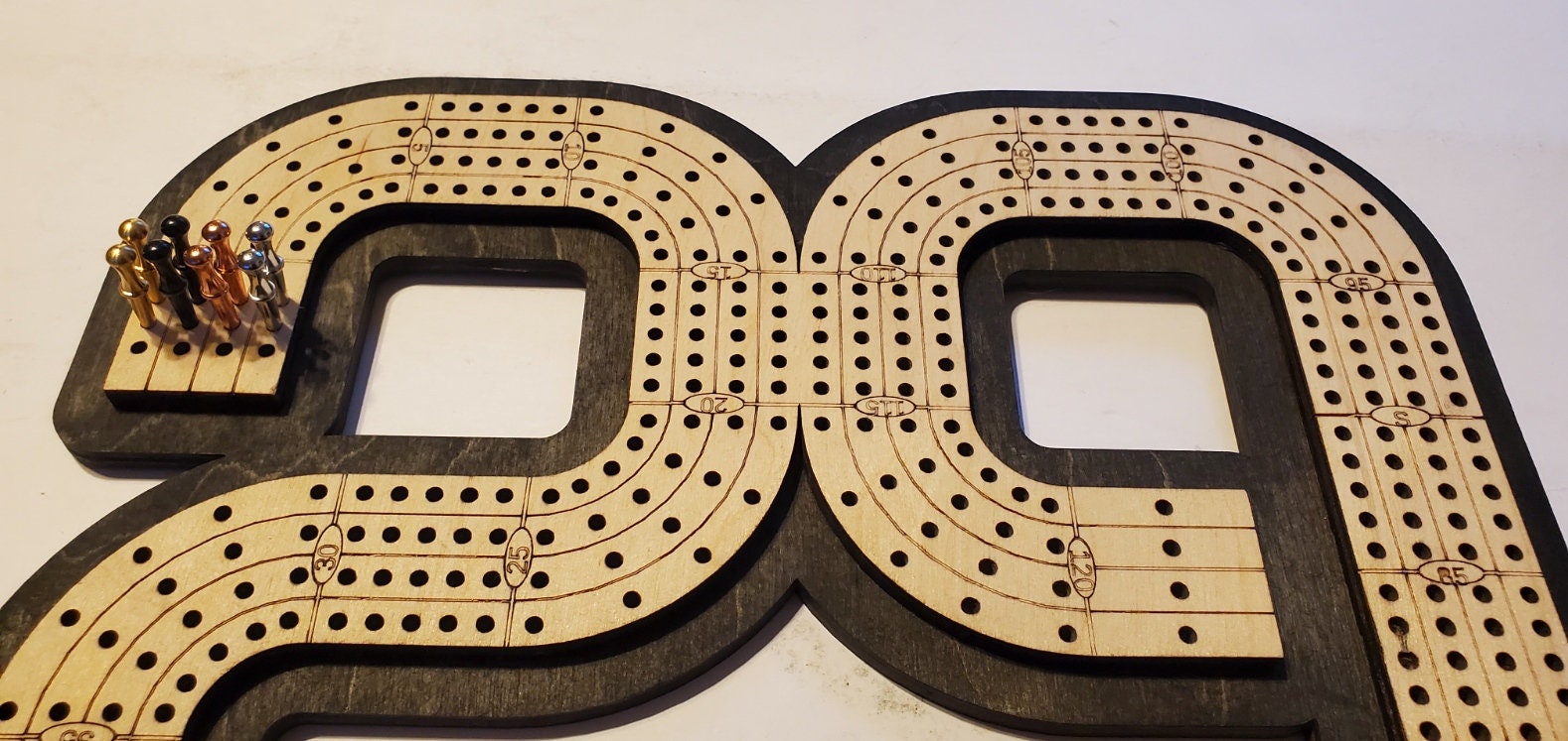 29 Hand Cribbage Board With Removable Peg Holder - Etsy