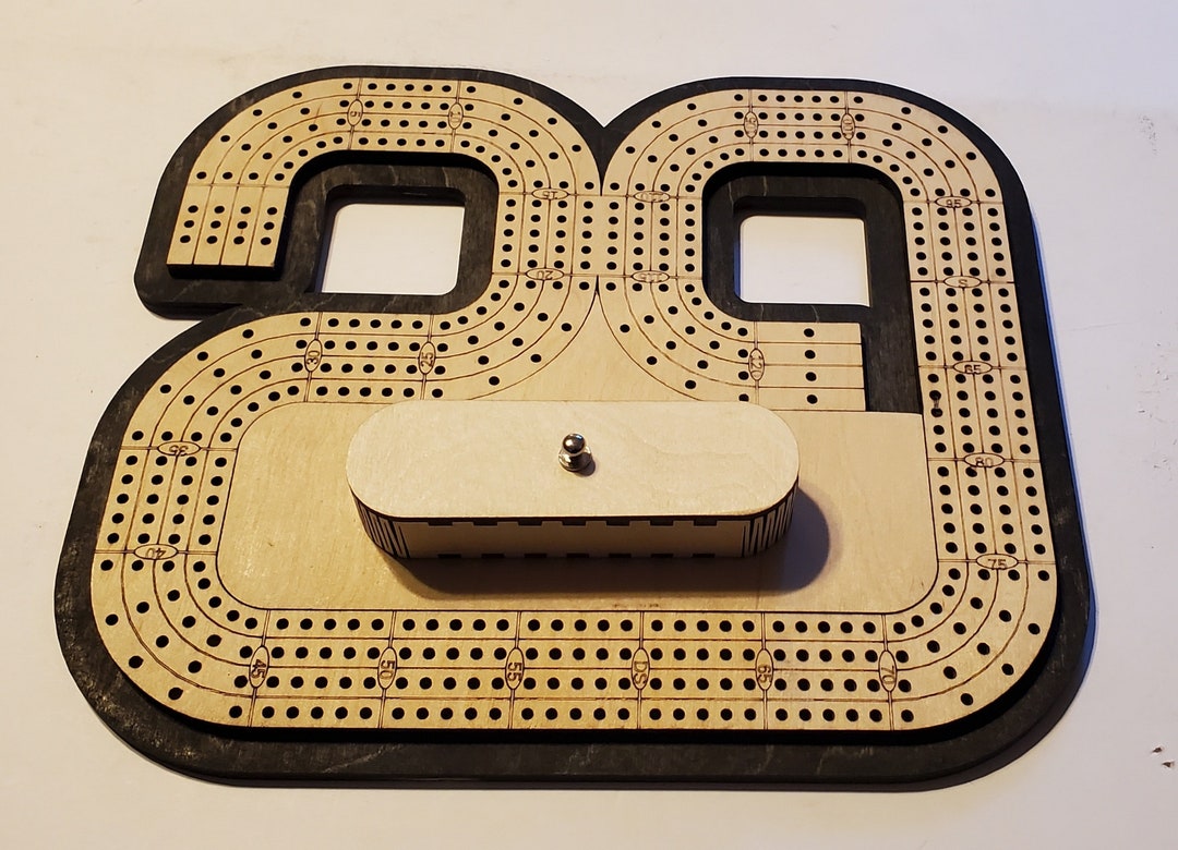 29 Hand Cribbage Board With Removable Peg Holder - Etsy