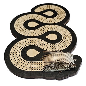 Dragon Cribbage Board With 4 Lanes and Peg Storage - Etsy