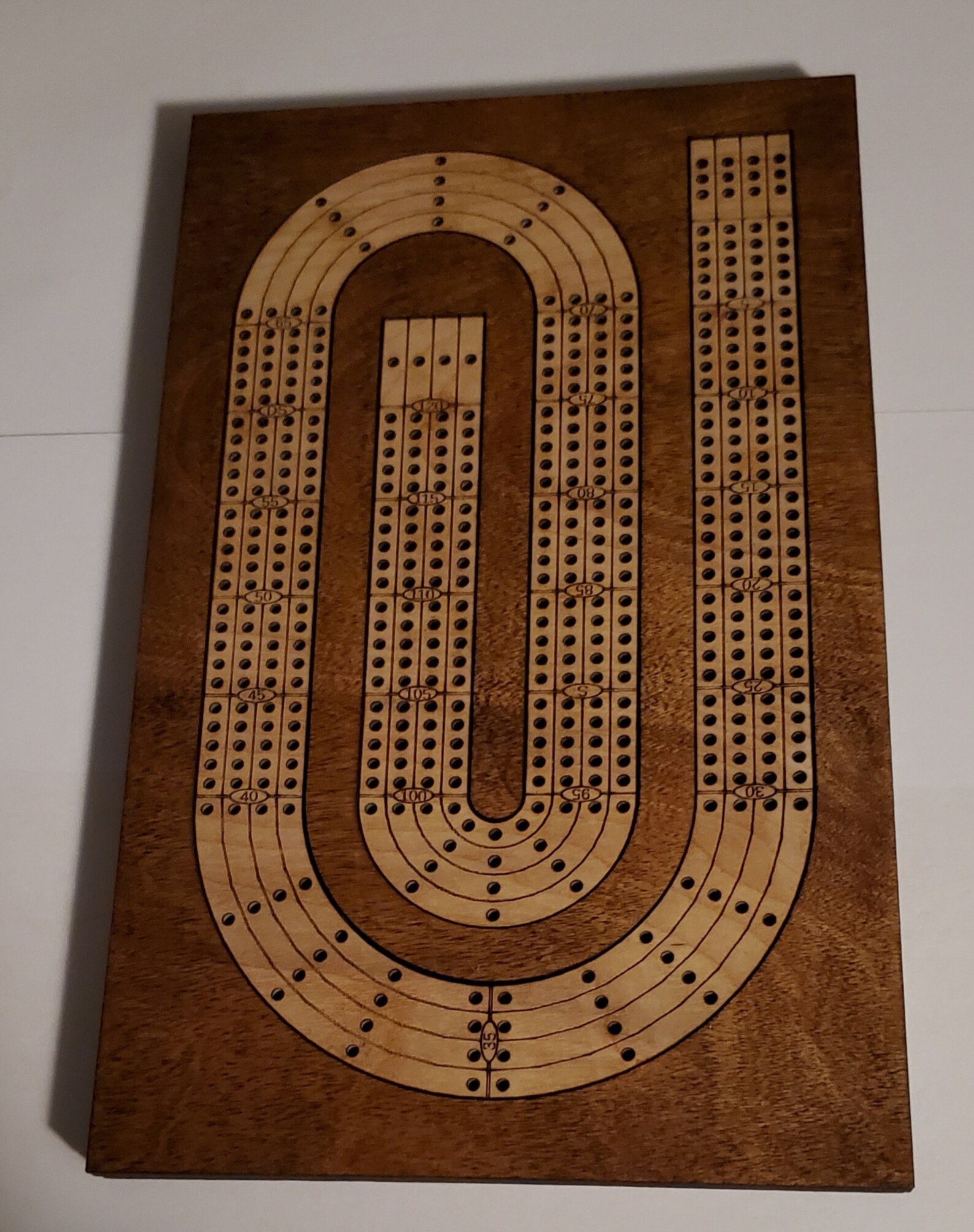 4 Lane Cribbage Board Pattern Svg Pdf Dxf Lightburn Ai Vector File ...