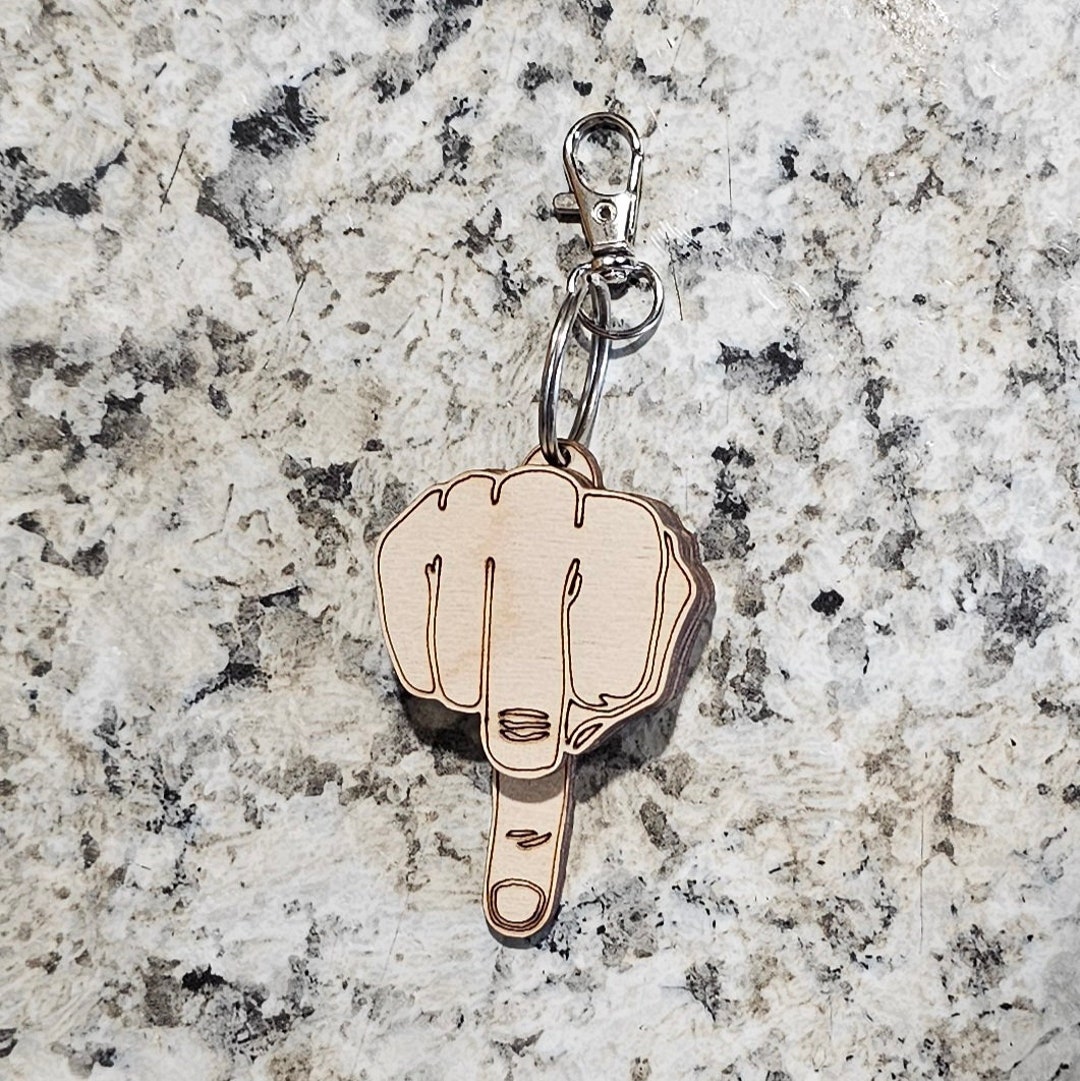 Retractable Middle Finger Keychain - Etsy