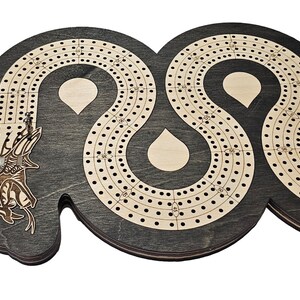 Dragon Cribbage Board With 4 Lanes and Peg Storage - Etsy