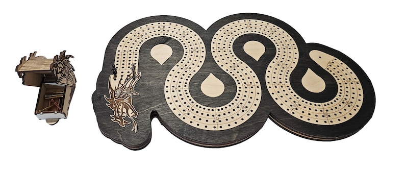 Dragon Cribbage Board With 4 Lanes and Peg Storage - Etsy