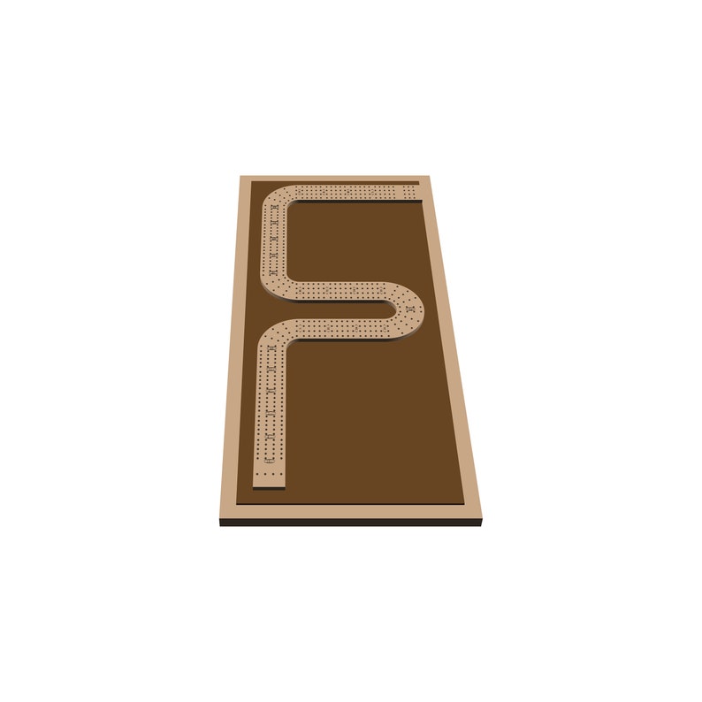 4 Lane Letter F Cribbage Board Pattern Svg Pdf Dxf Lightburn Ai Vector ...