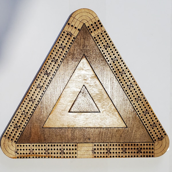 Triangle Cribbage Board - Etsy