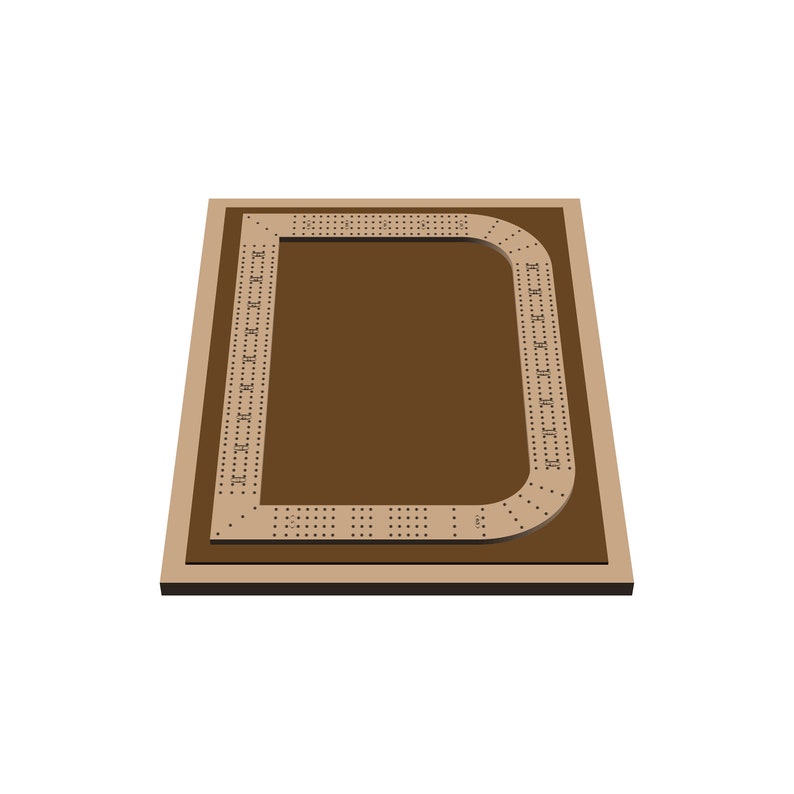 4 Lane Letter D Cribbage Board Pattern Svg Pdf Dxf Lightburn Ai Vector ...