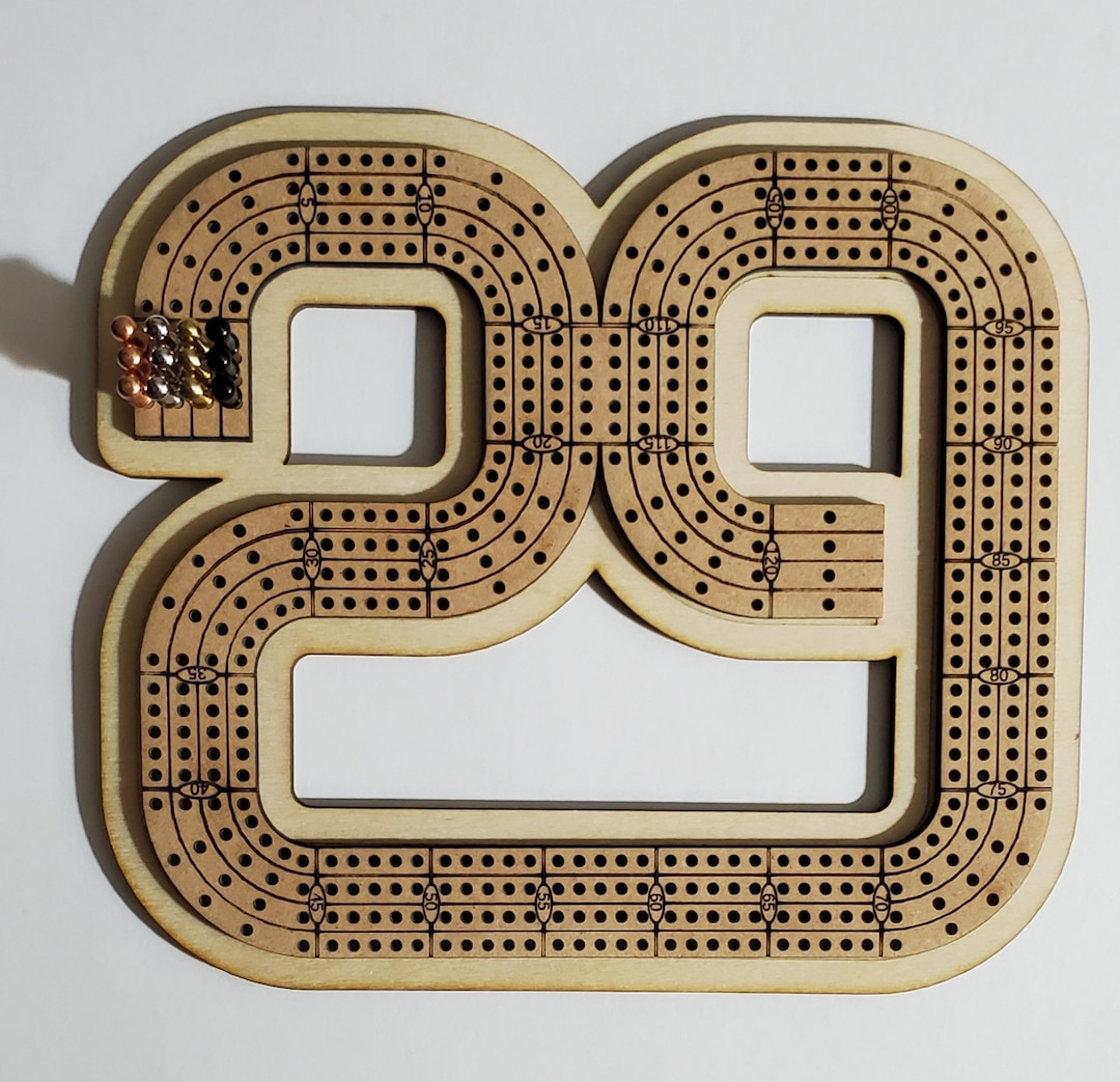 4 Lane Cribbage Board Pattern Svg Pdf Dxf Lightburn Ai Vector File - Etsy