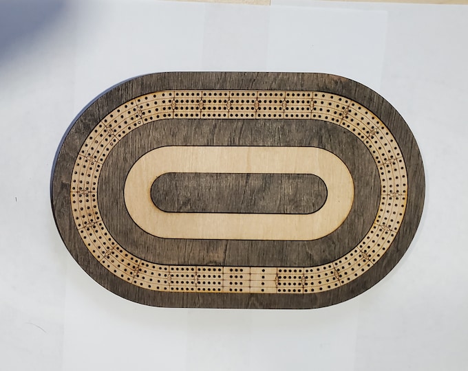 4 Lane Cribbage Board Pattern Svg Pdf Dxf Lightburn Ai Vector File ...