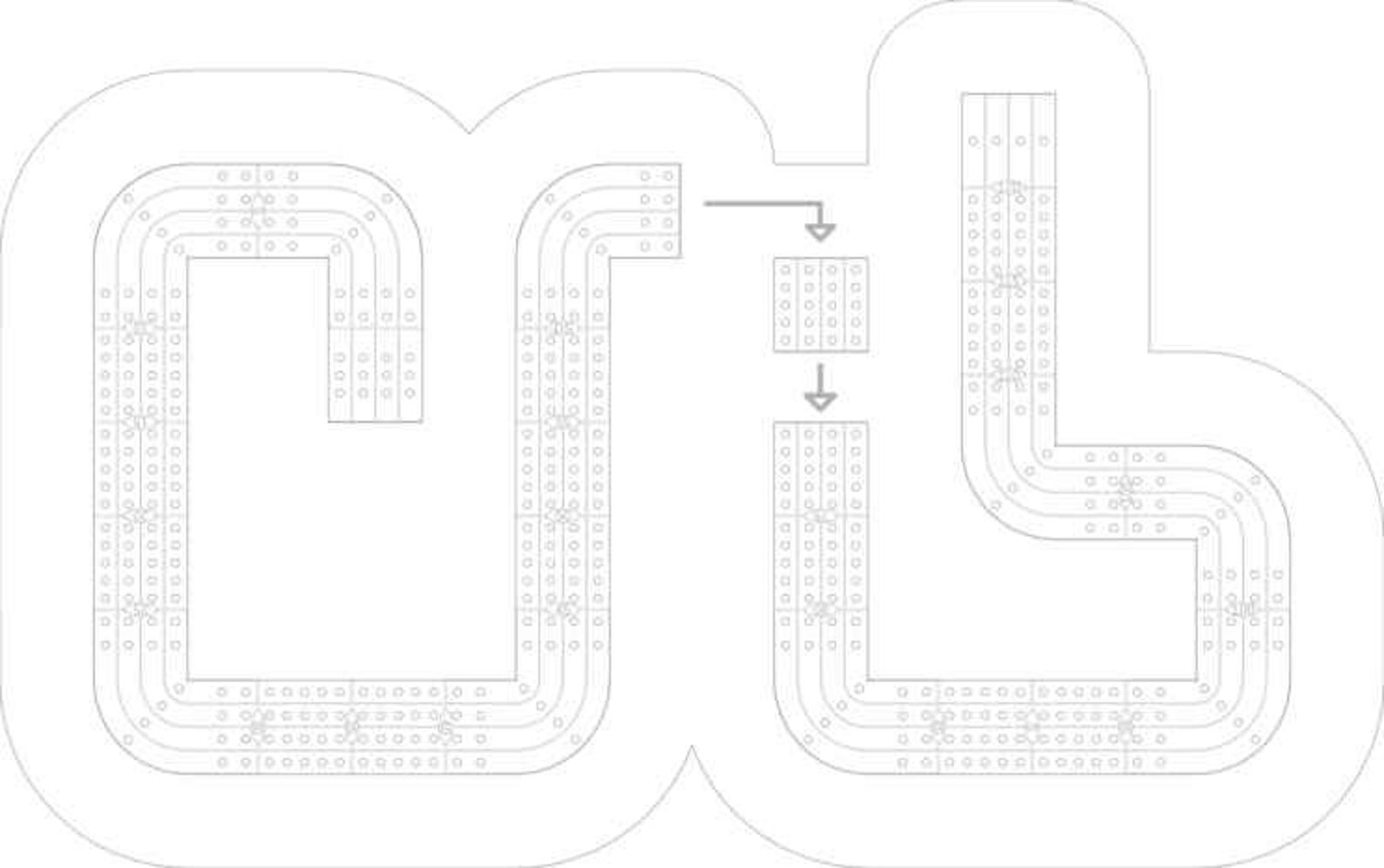Digital File for 4 Lane Cribbage Board Svg Pdf Dxf Lightburn Ai Vector ...