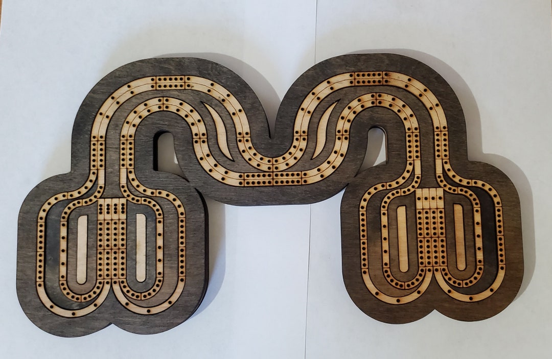 Digital File for 4 Lane Cribbage Board Svg Pdf Dxf Lightburn Ai Vector ...