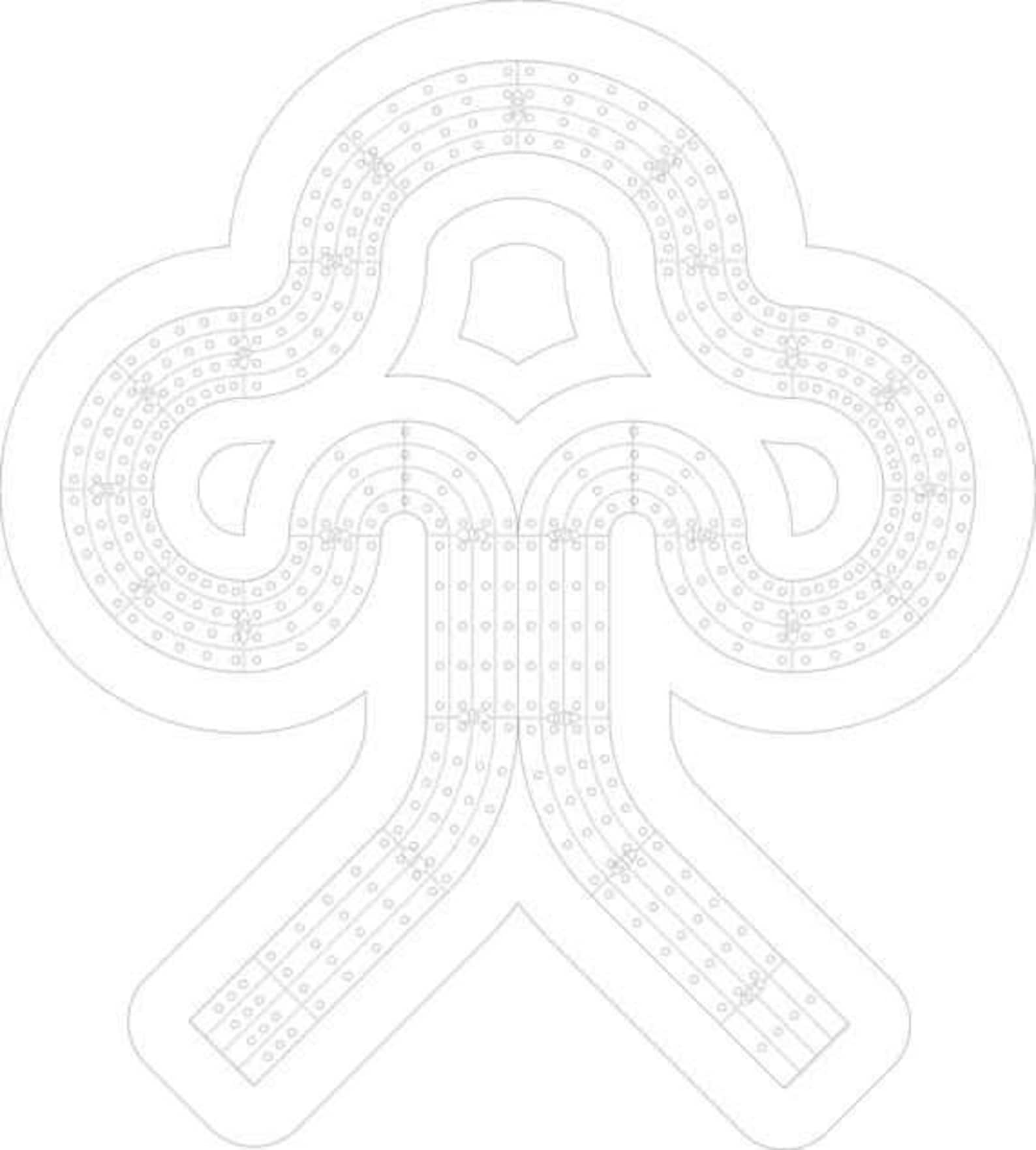 Digital File for 4 Lane Cribbage Board Svg Pdf Dxf Lightburn Ai Vector ...