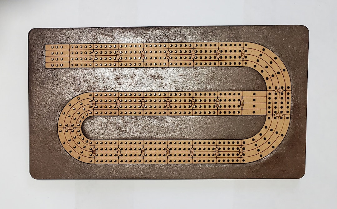 Digital File for 4 Lane Cribbage Board Svg Pdf Dxf Lightburn Ai Vector ...