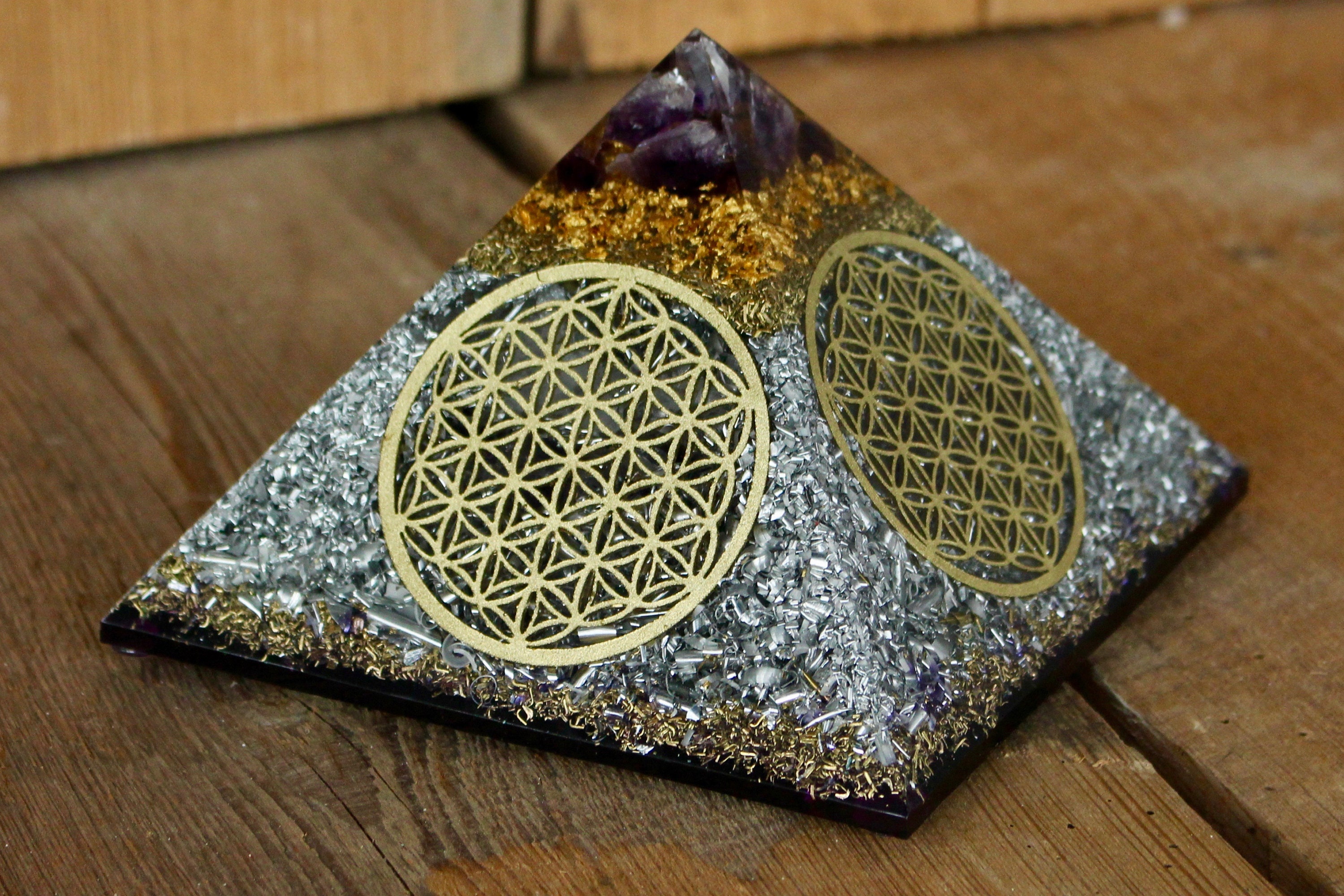 Orgonite® Orgone Pyramid Orgone FLOWER OF LIFE the Source of - Etsy