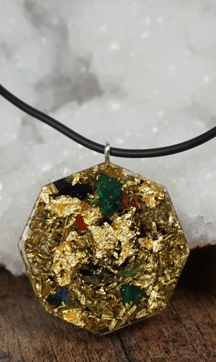 Orgonit ® Orgon Gizeh Pendant Octagon With Gemstones - Etsy