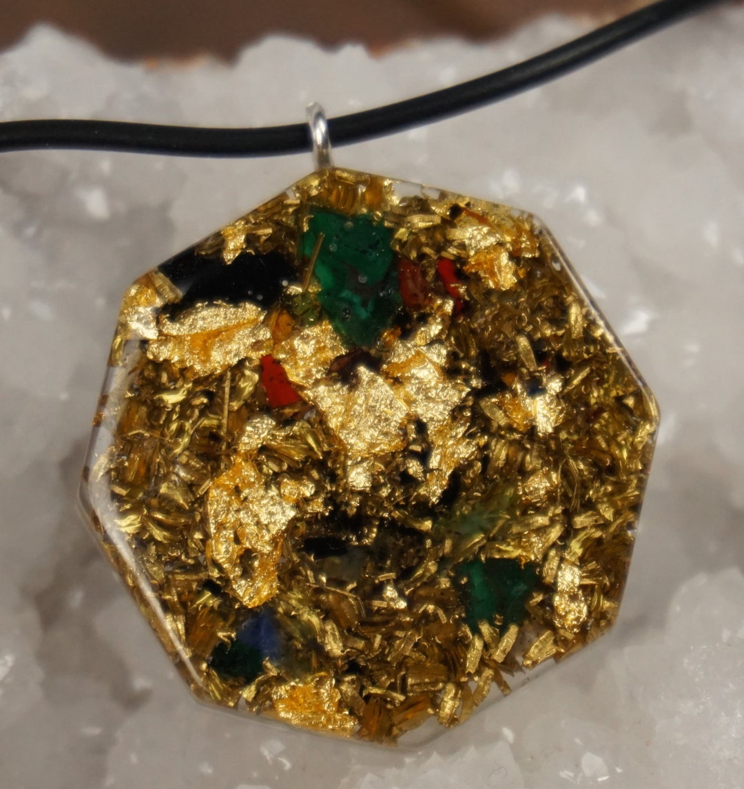 Orgonit ® Orgon Gizeh Pendant Octagon With Gemstones - Etsy