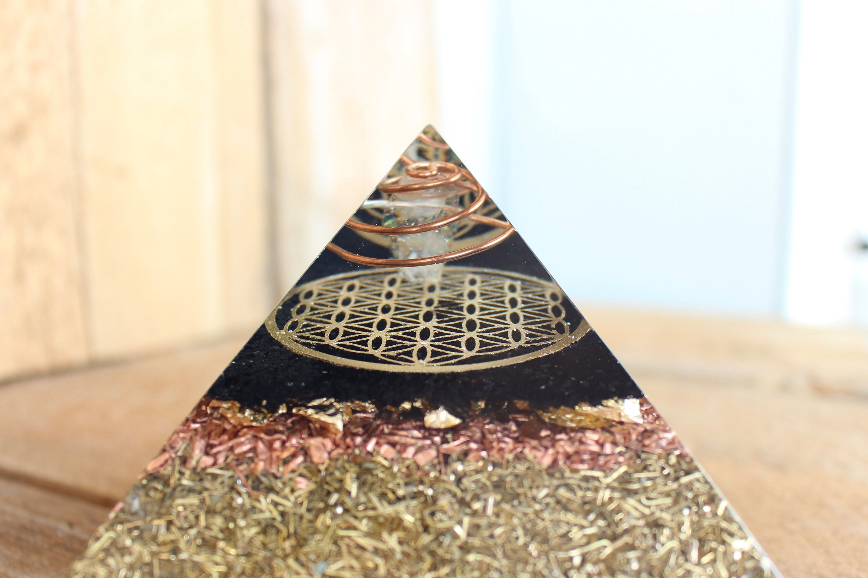Orgonite® Orgone Pyramid FLOWER OF LIFE Your Guardian Angel | Etsy
