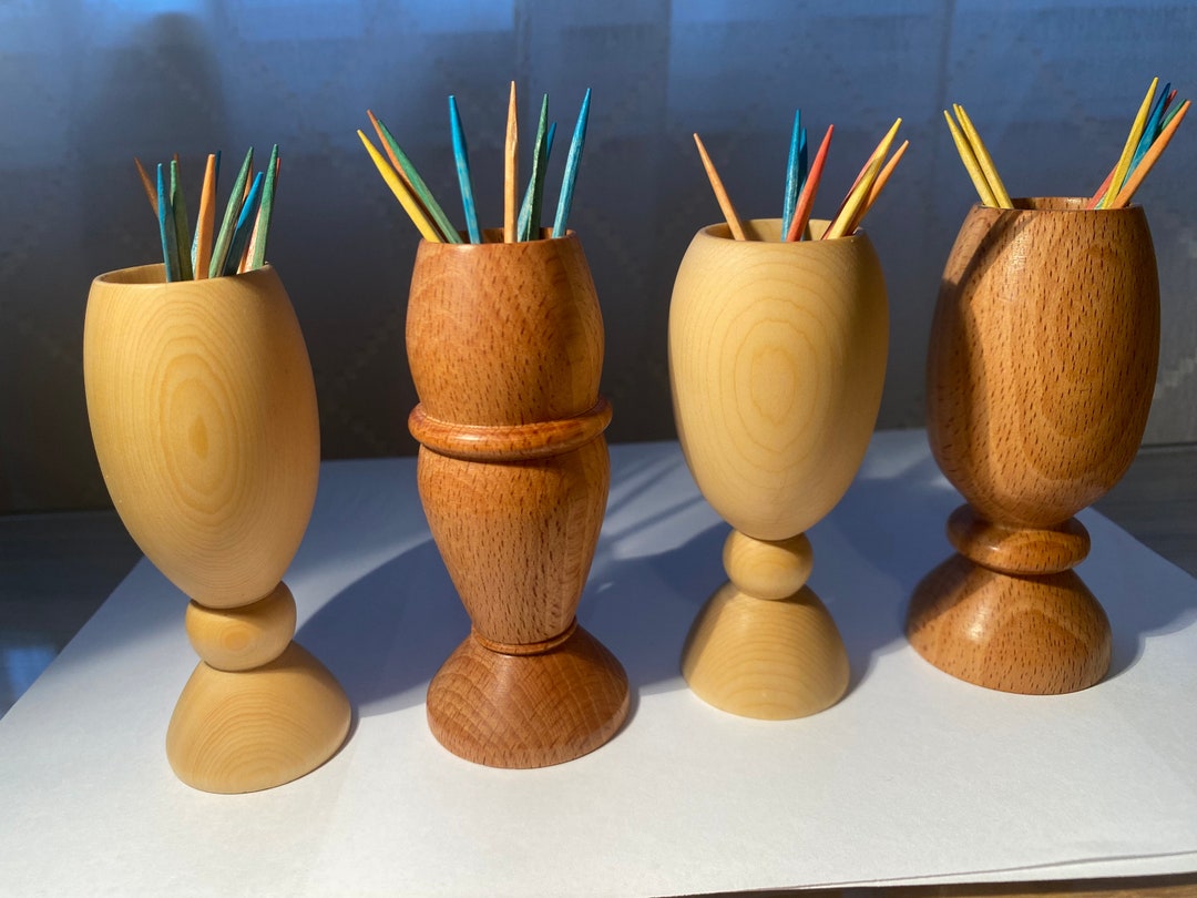 Table Top Toothpick Holder, Hand Turned, Each One Unique - Etsy