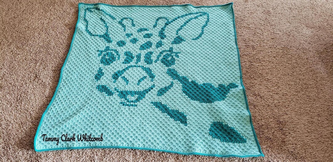 Simple Baby Giraffe, Mini C2C, Graph, Block Text, Yarn Estimates Are ...
