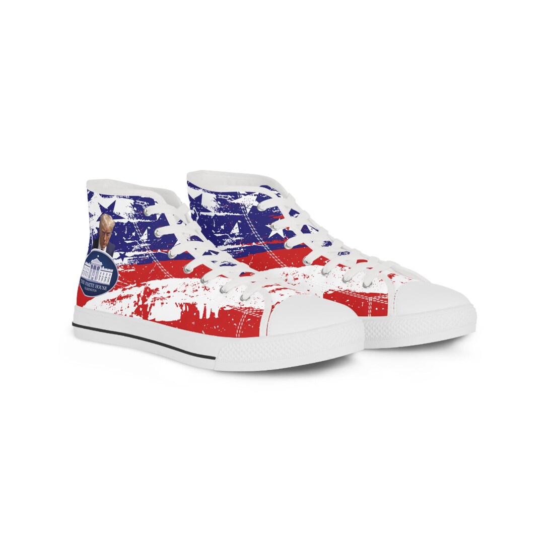 Presidential Men's Sneakers, Trump Design, White House Shoes, Political ...