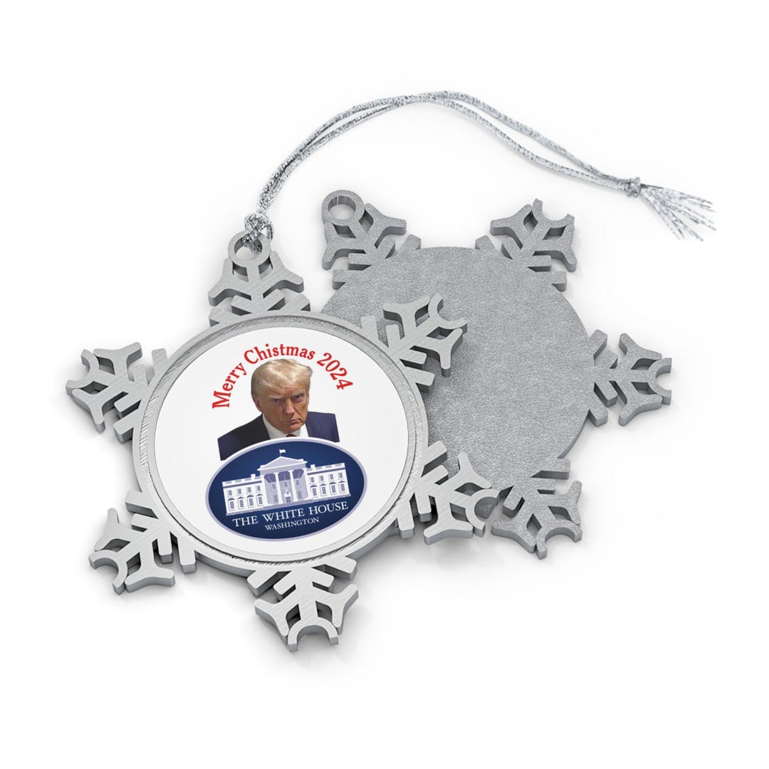 Pewter Snowflake Ornament Donald Trump My President Holiday Christmas ...