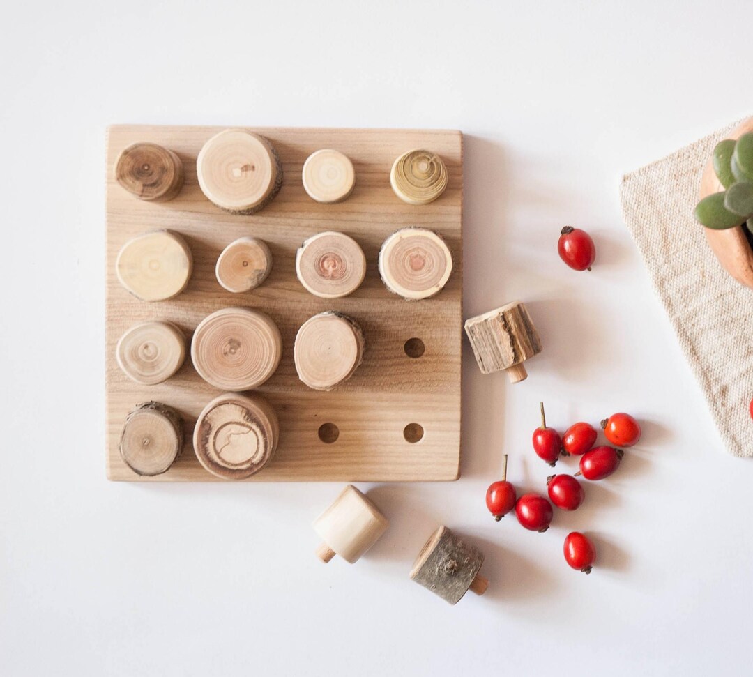 Montessori Toy Peg Board Wooden Toddler Toys Educational Toy ...