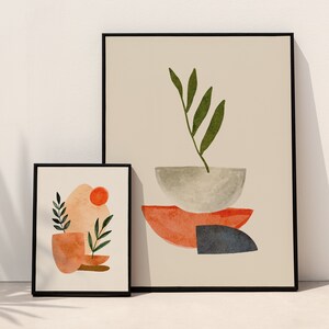 Organic Plant Boho Printable Poster Collection | Watercolor Wall Decor ...