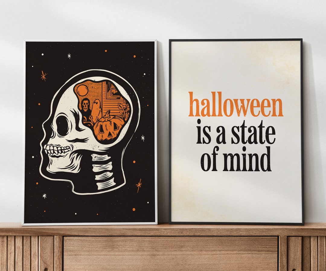 Halloween is a State of Mind Vintage Printable Poster Collection | Set ...