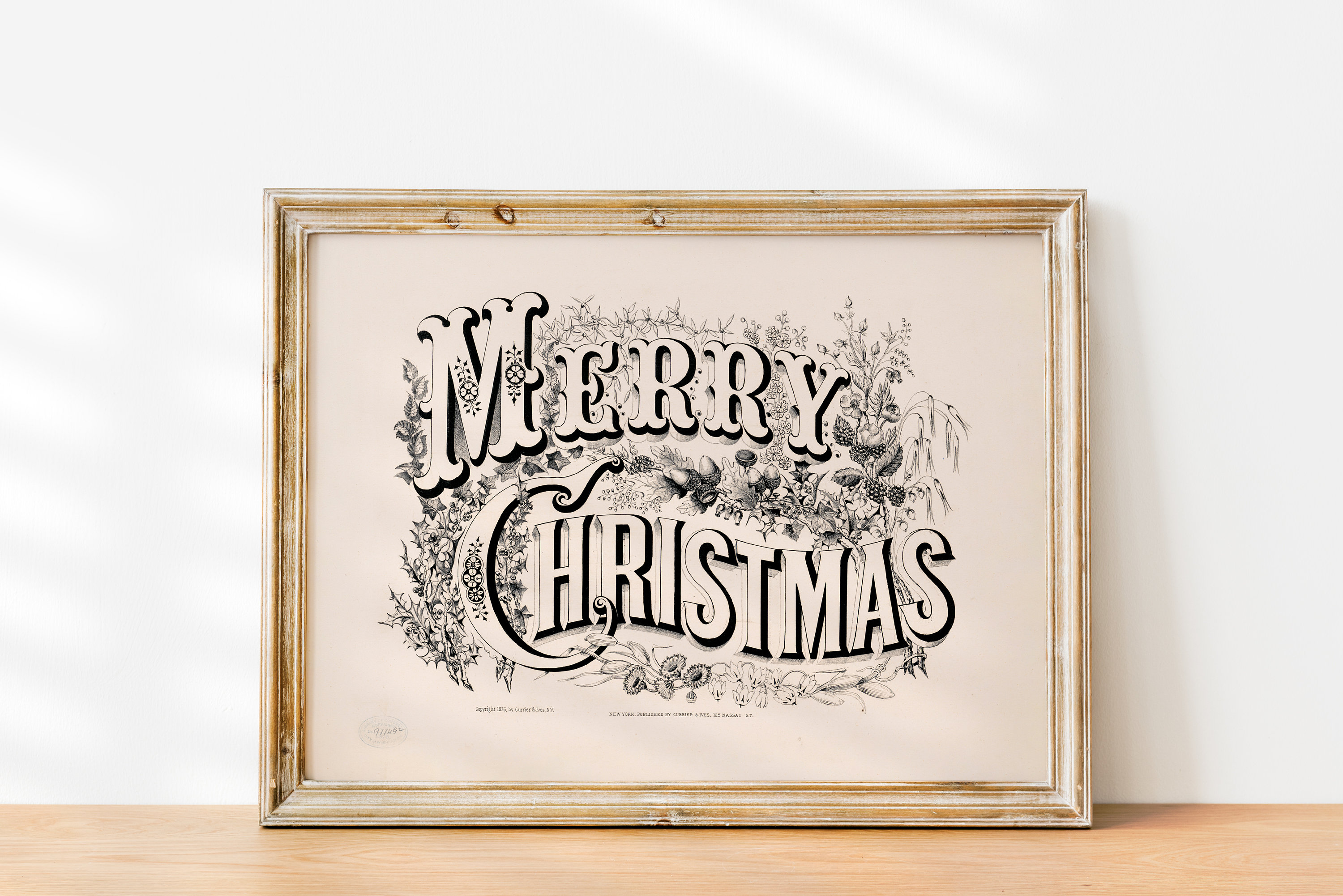 Vintage Christmas Printable Poster Collection Set of 6 | Minimalist ...