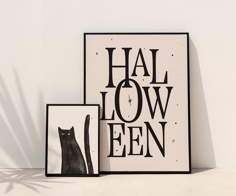 Spooky Halloween Printable Vintage Poster Collection | Minimalist Fall ...