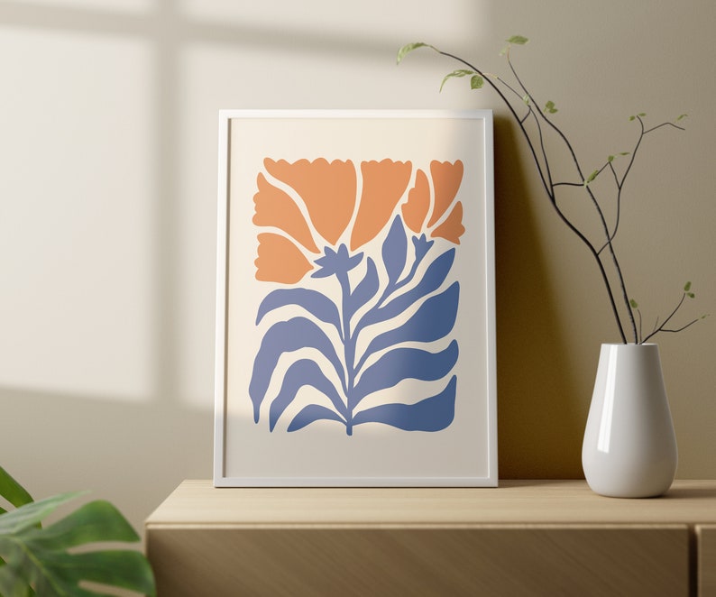 Boho Flower Art Printable Poster Botanical Wall Art Home Decor - Etsy