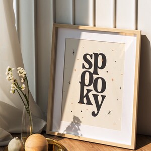 Spooky Halloween Typography Art Print (digital Download) - Etsy